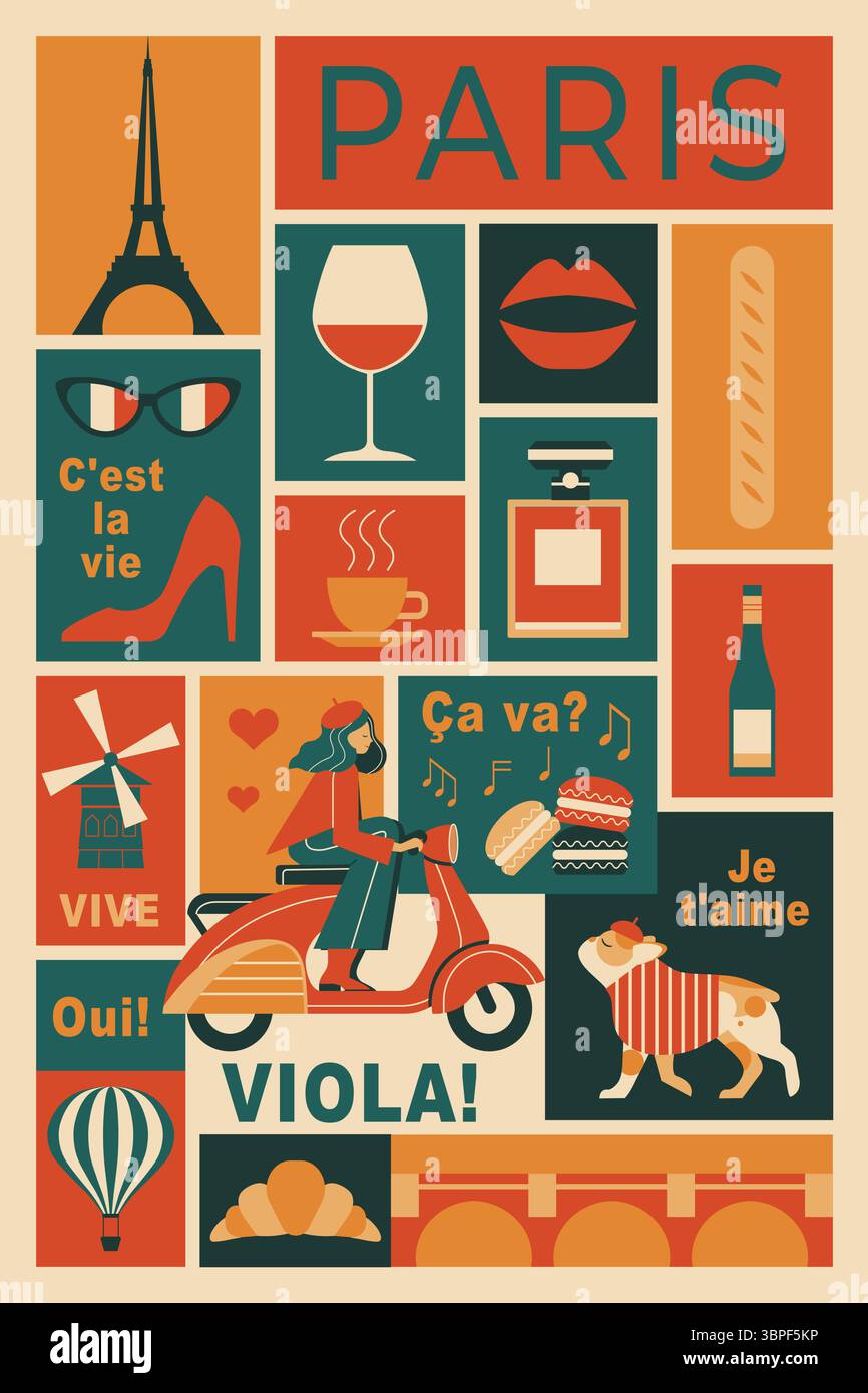 Parisian vintage fashion Stock Vector Images - Alamy