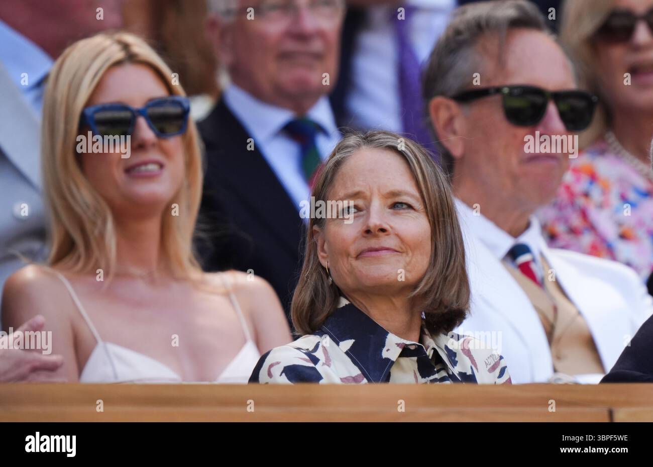 Jodie Foster in the Royal Box on day nine of the 2025 Wimbledon ...