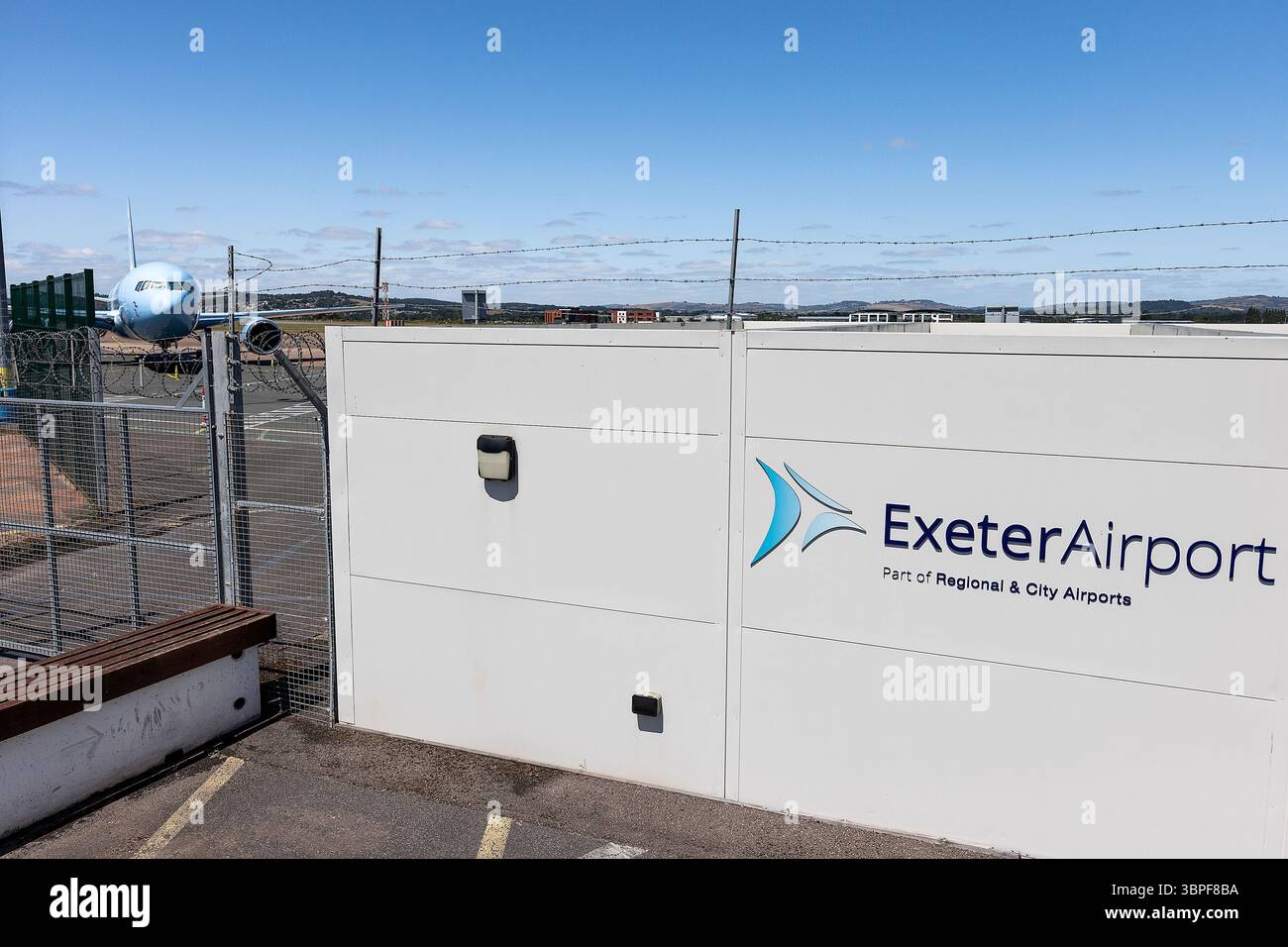 Exeter, UK. 08th Jul 2025. The sky blue private jet owned by the world ...