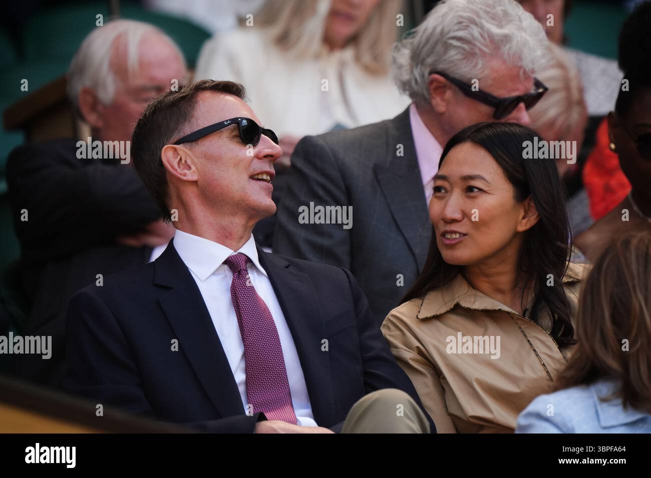 Jeremy Hunt in the Royal Box with his wife Lucia on day nine of the ...