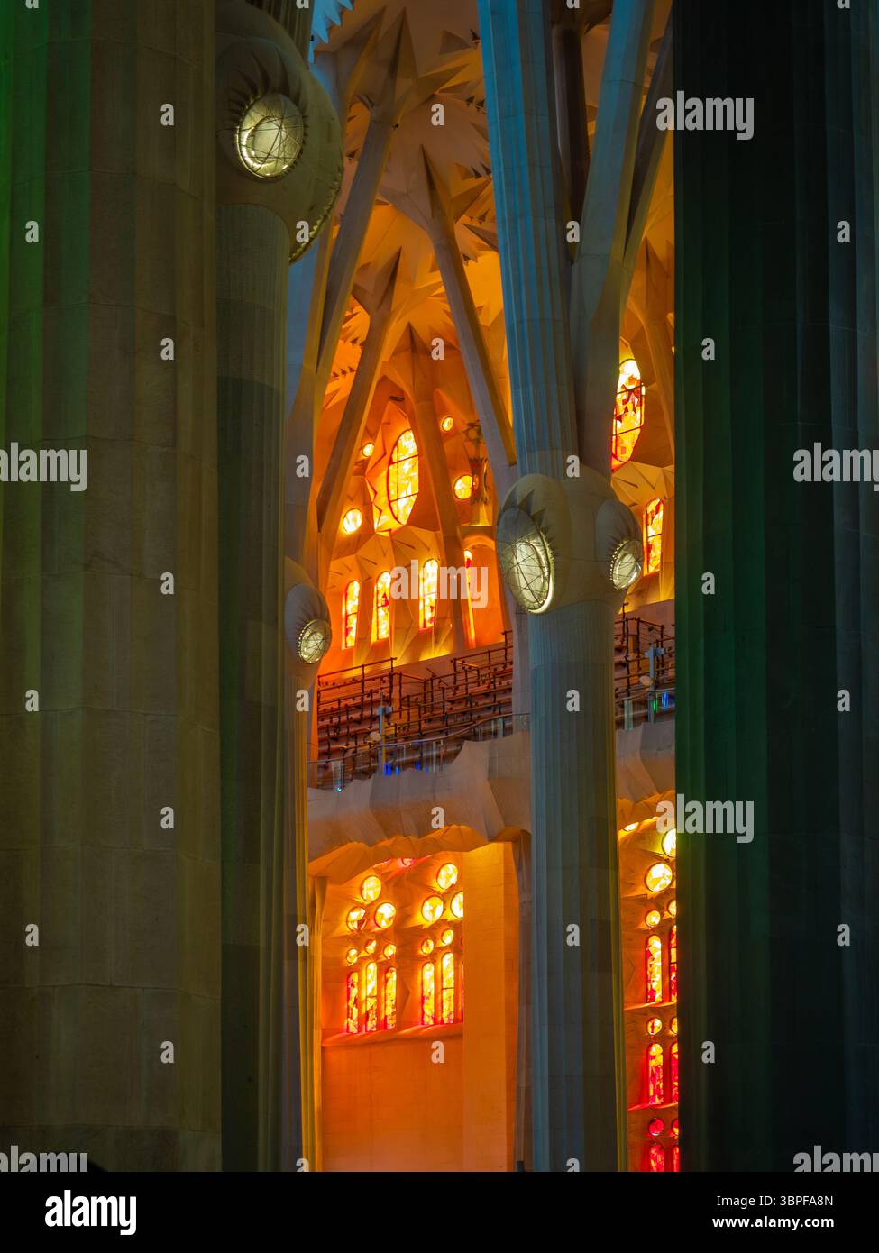 Interior of the passion facade sagrada familia hi-res stock photography ...