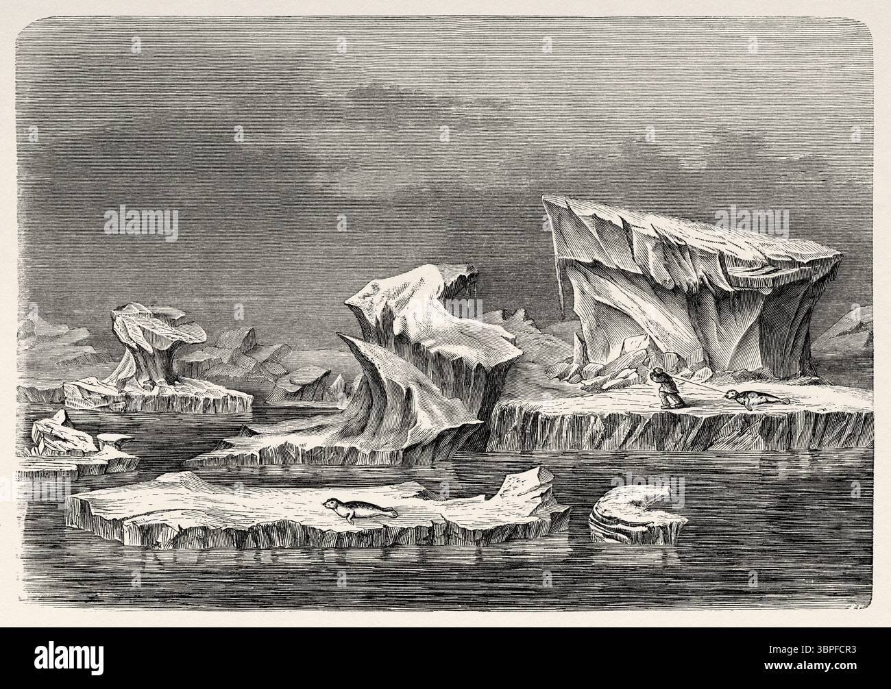 Maze of icebergs, Greenland. Second German North Polar Expedition of ...