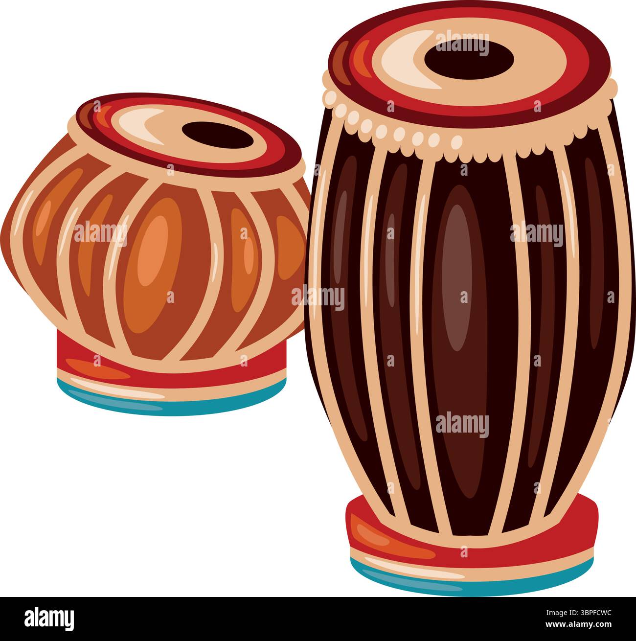 Indian classical tabla wooden drum pair handcrafted traditional ...