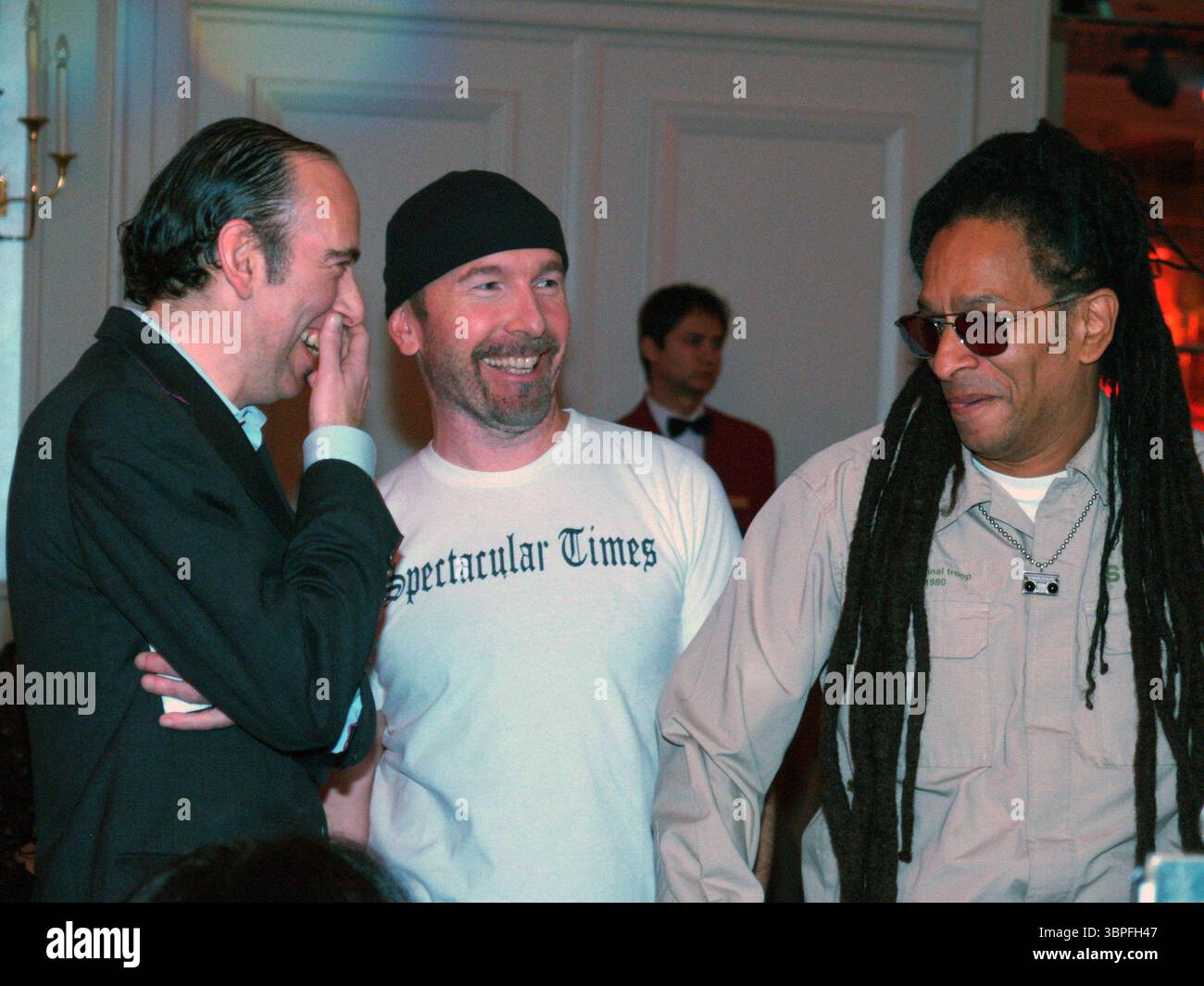Mick Jones The Edge Don Letts Stock Photo - Alamy