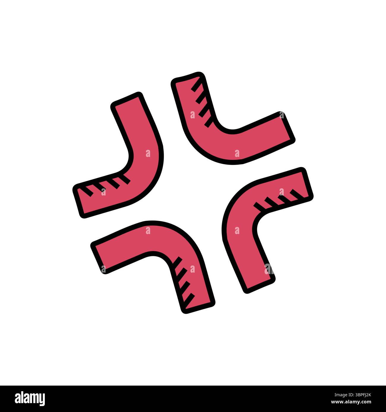 Doodle abstract anger stress symbol hi-res stock photography and images ...