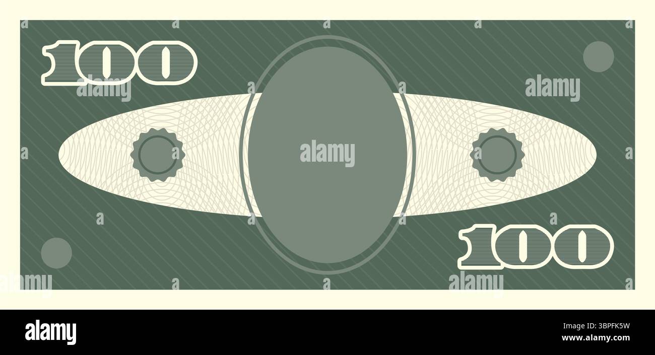 Fake money bill in futuristic currency graphic design Stock Vector ...