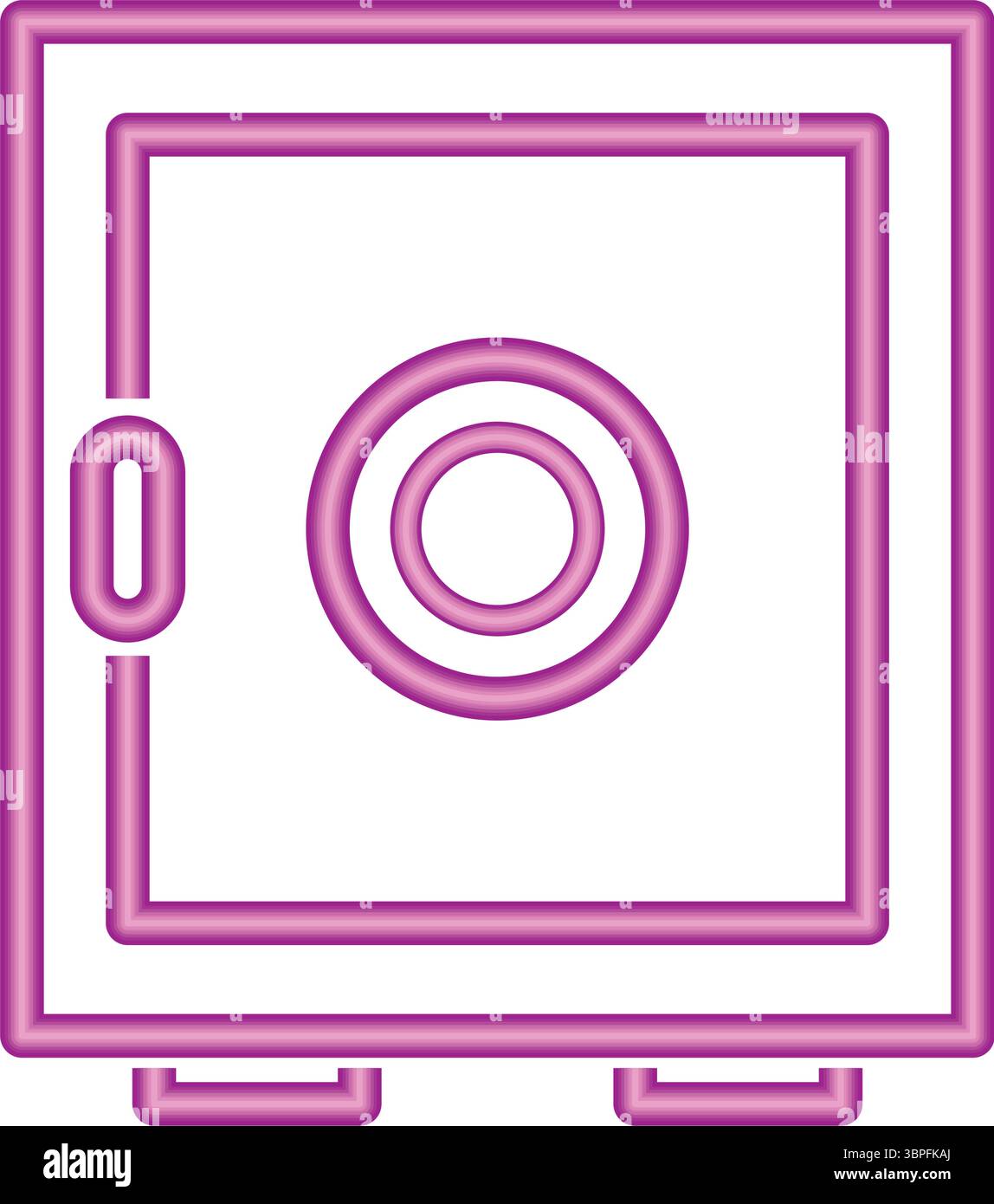 Neon money secure safe vault storage icon Stock Vector Image & Art - Alamy