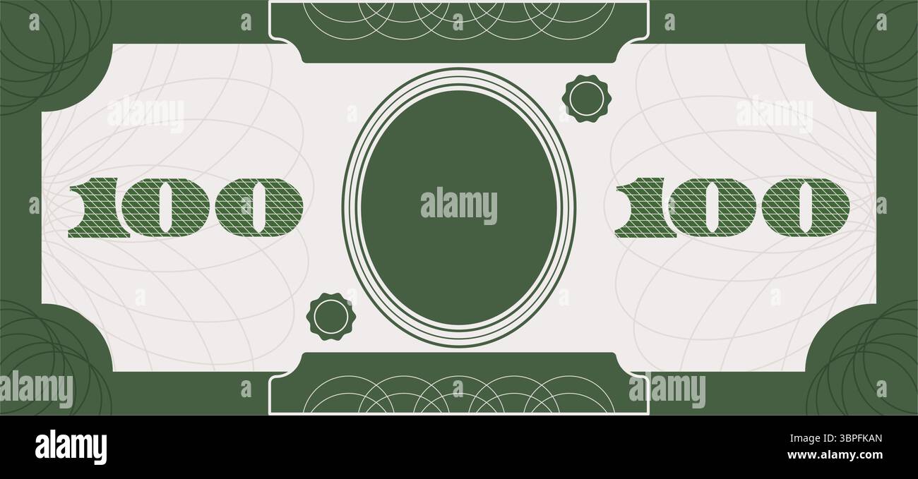 Fake money bill with symmetric layout and icon Stock Vector Image & Art ...