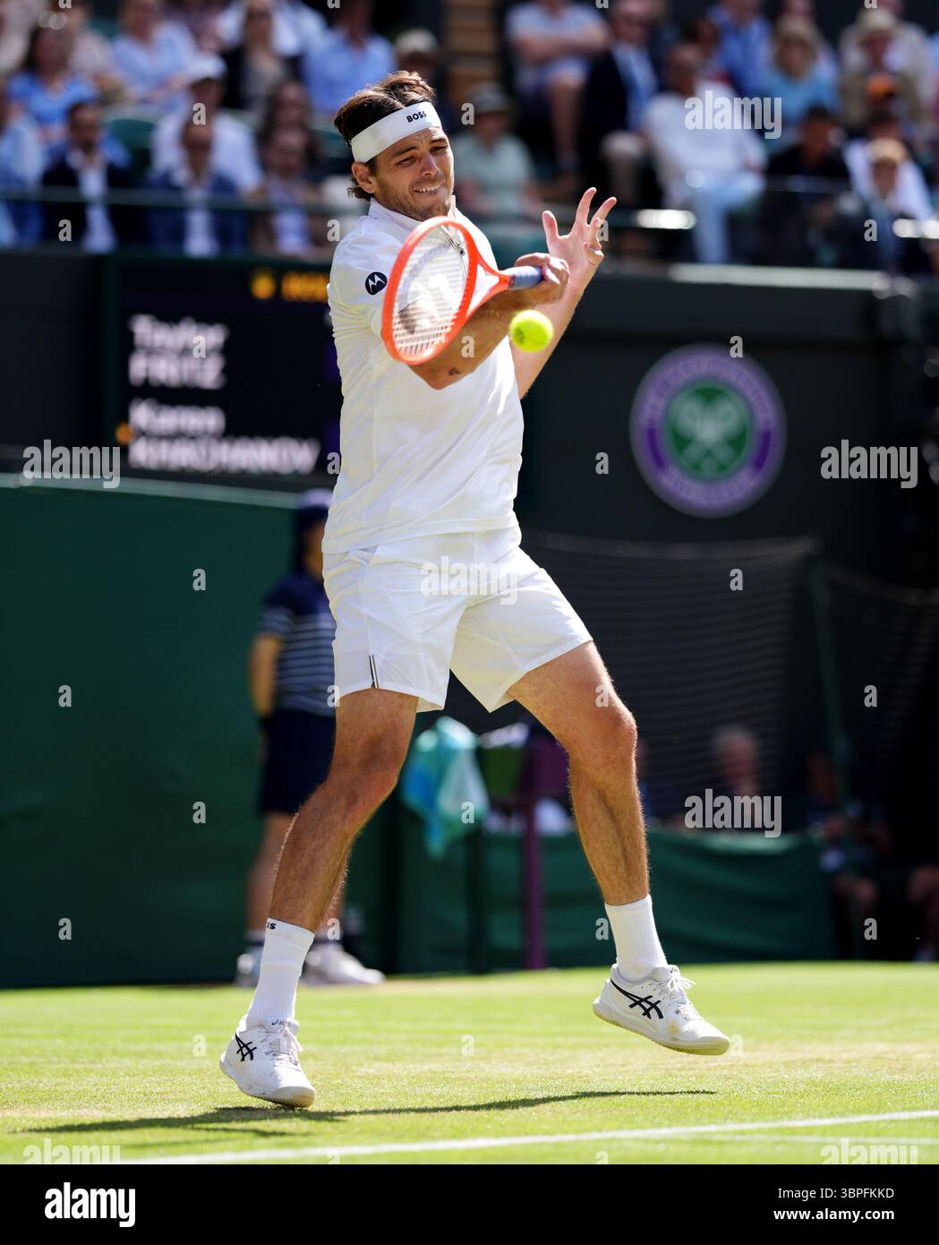 Taylor Fritz during his Gentlemen's Singles match against Karen ...