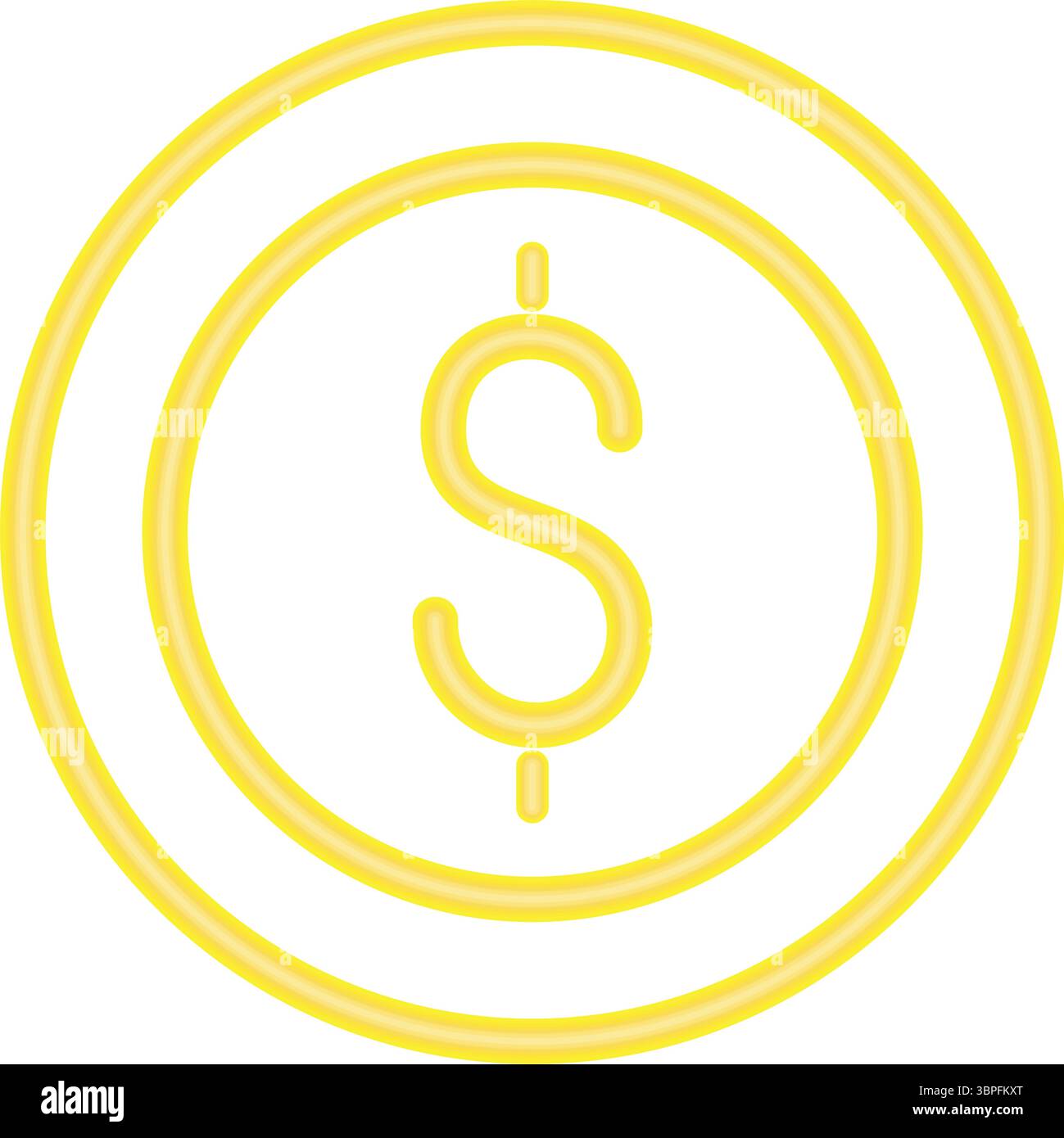 Neon icon flat gold Cut Out Stock Images & Pictures - Alamy