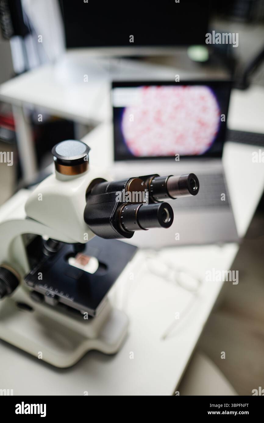 Laboratory desk displaying microscope hi-res stock photography and ...