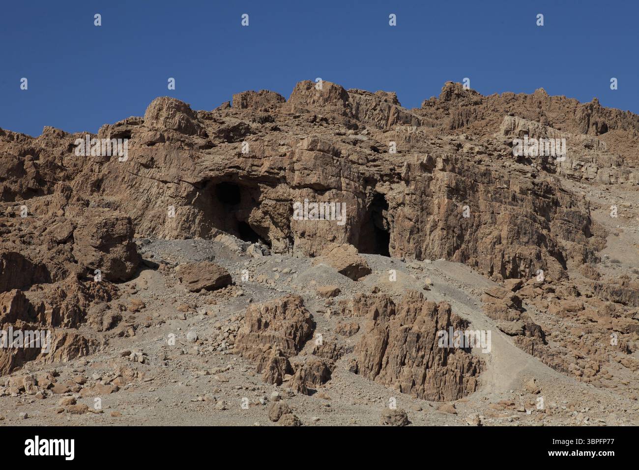 Twin Caves, Twins Cave or Column Cave in the Judean Desert near Qumran ...