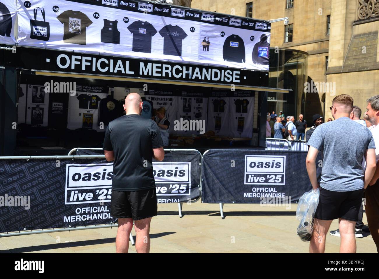 Manchester, UK, 8th July, 2025 Prices for Oasis Live '25 merchandise at ...