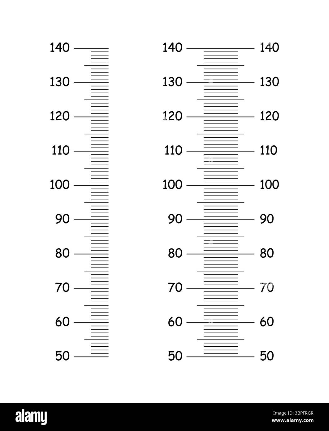 Height chart from 50 to 140 centimeters. Templates for wall growth ...