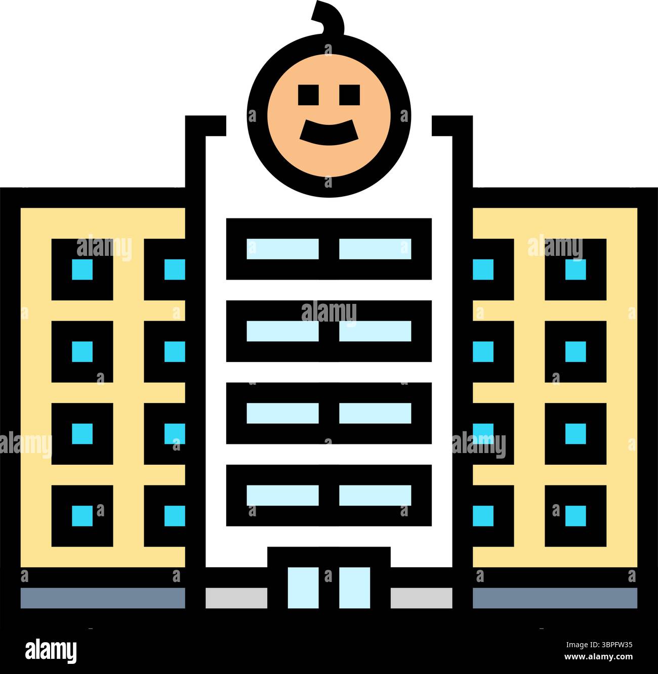 maternity hospital or birthing center color icon vector illustration ...
