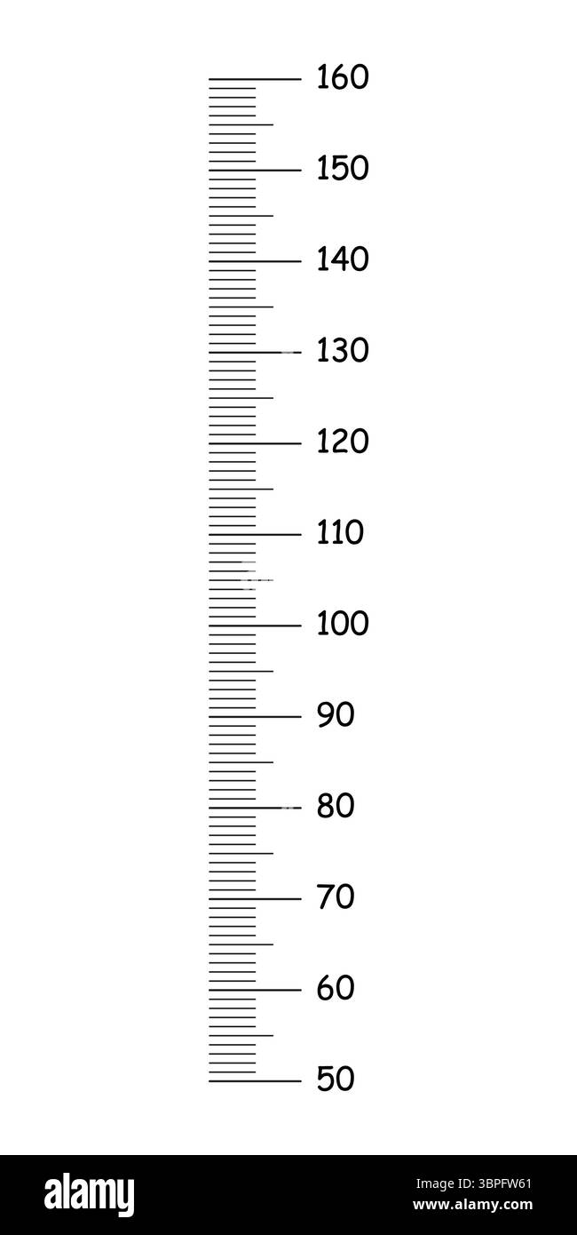 Kids height chart from 50 to 160 centimeters. Template for wall growth ...