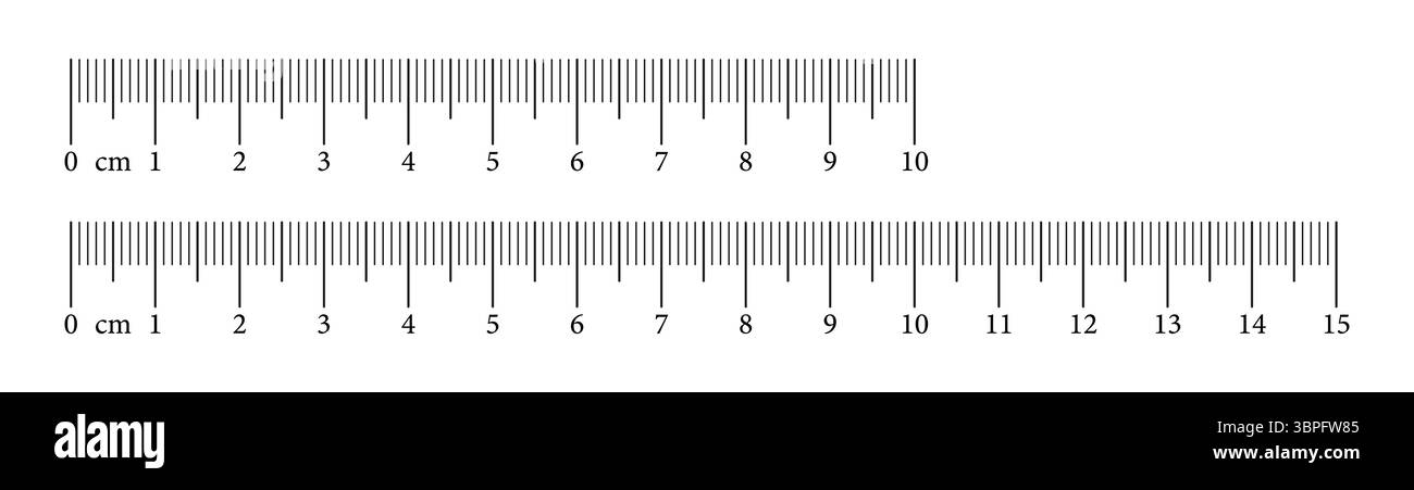 Collection measuring charts with 10,15 centimeters. Set of templates ...