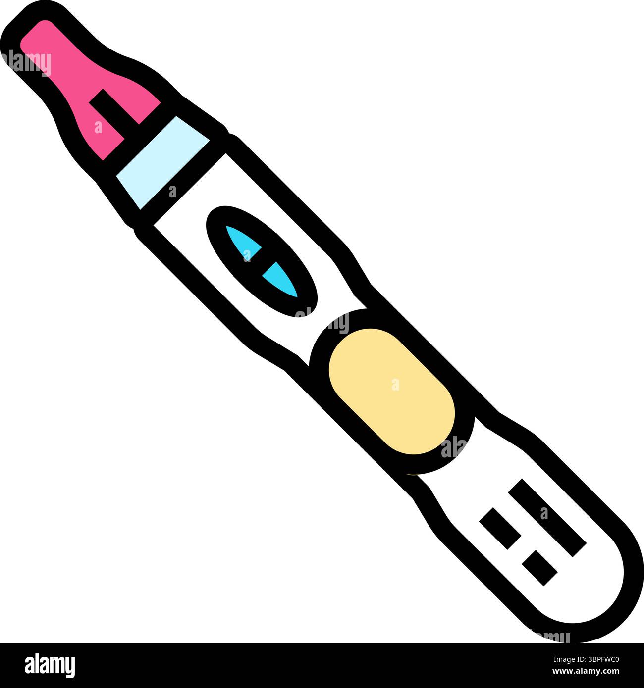 positive pregnancy test color icon vector illustration Stock Vector ...