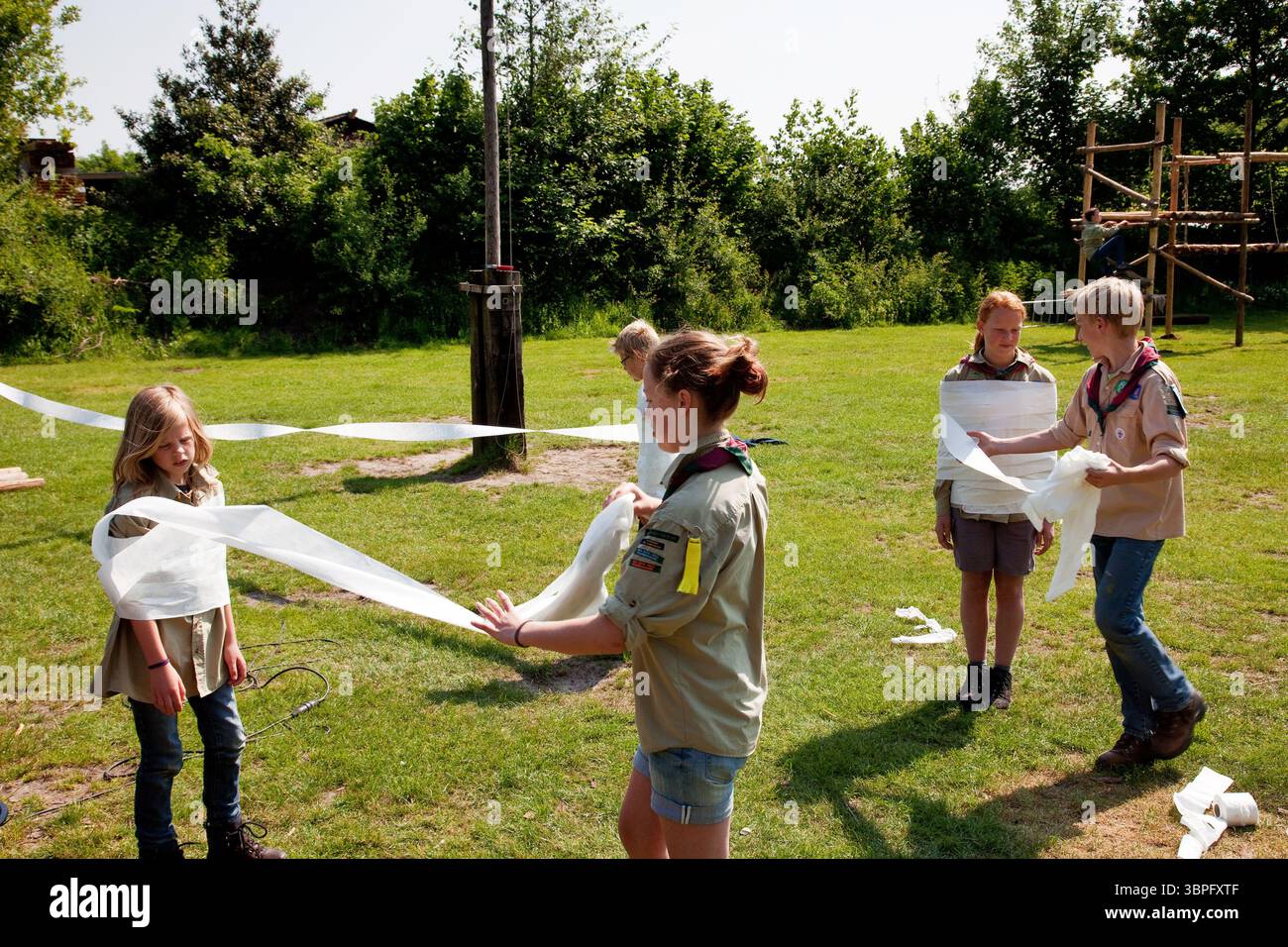 In the Netherlands, scouts or guides play a game where children dress ...