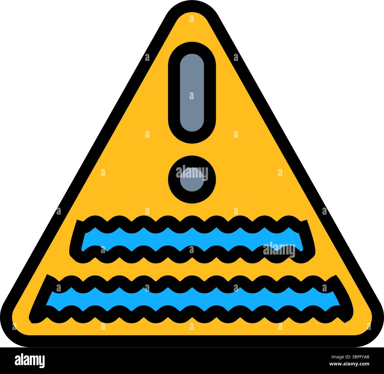 warning near contaminated water chemical pollution color icon vector illustration Stock Vector ...