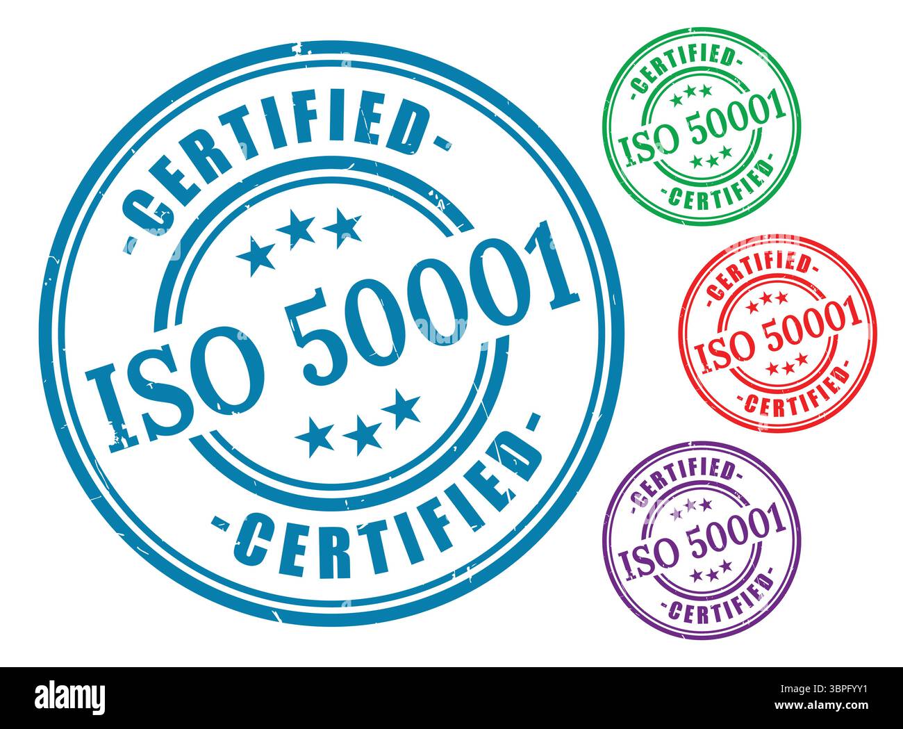 A ISO 50001 Compliance Seals, Energy Efficiency Guarantee Label Set ...