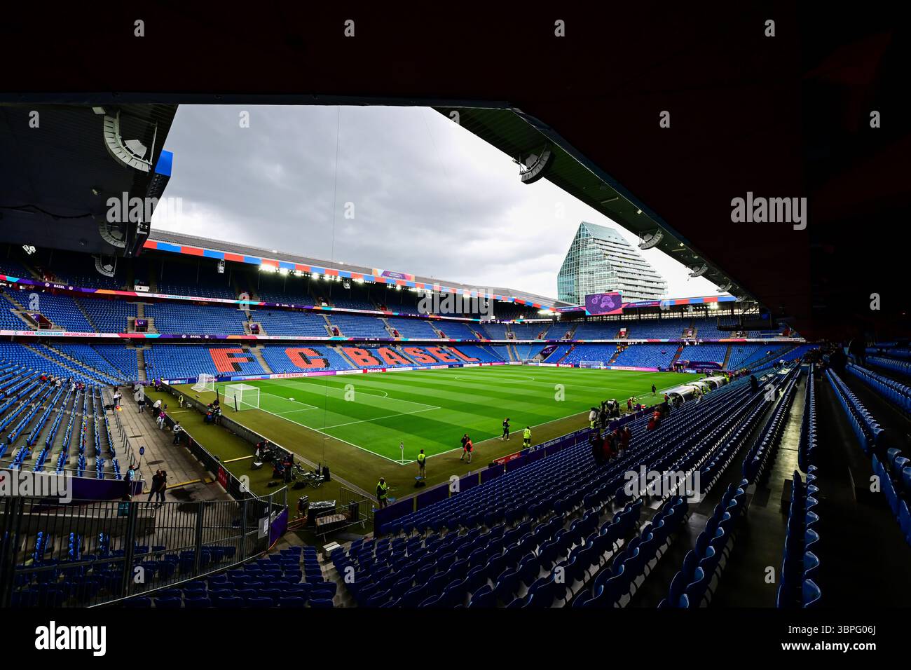BASEL - Overview of the stadium during the European Championship Group ...