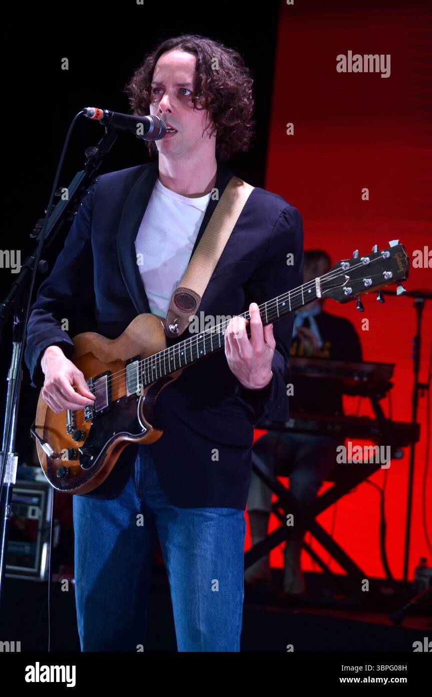 06 July 2025. Guildford, Surrey, UK. Johnny Borrell of Razorlight ...