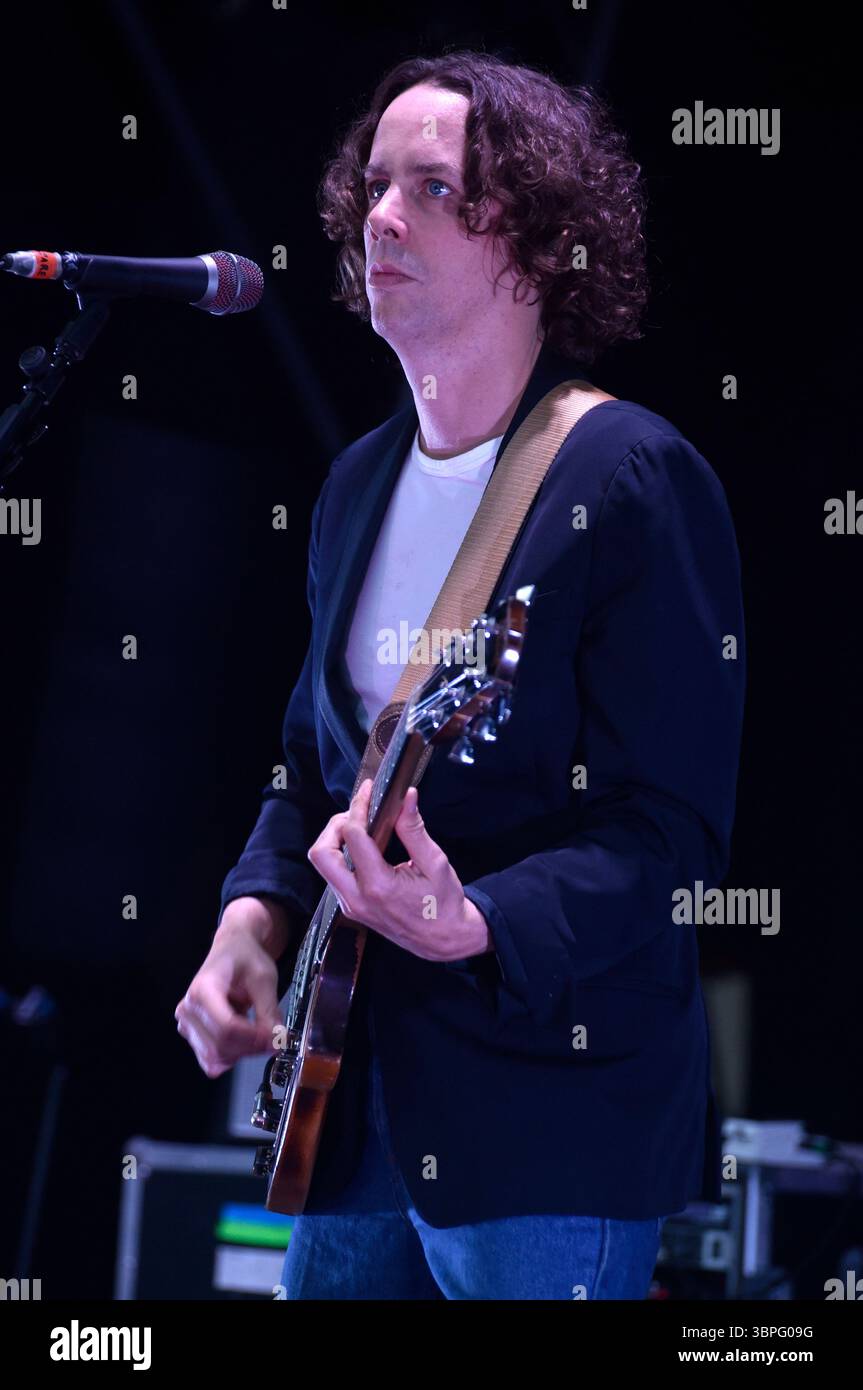 06 July 2025. Guildford, Surrey, UK. Johnny Borrell of Razorlight ...