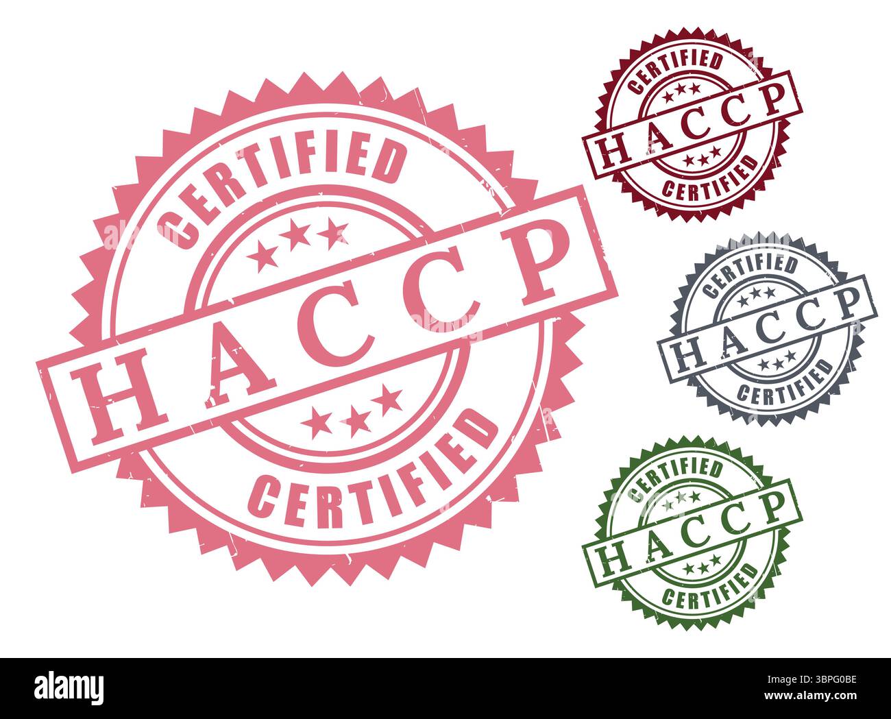 A HACCP Approved Badges, Food Control System Stamp Vector Set Stock ...