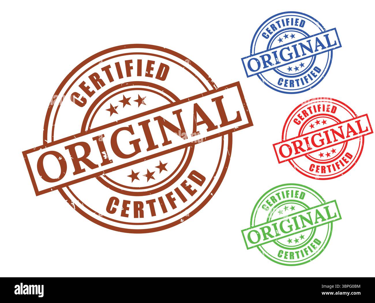 A Certified Original Stamp Vector Set, Authentic Product Guarantee ...