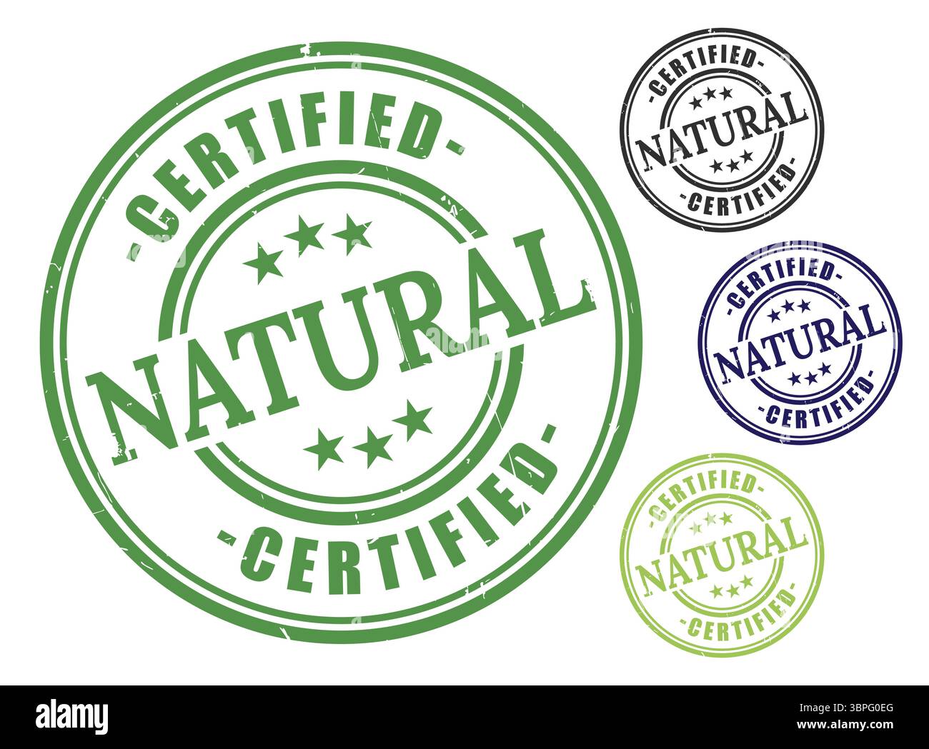 A Natural Organic Product Labels, Certified Eco Stamp Vector Pack Stock ...
