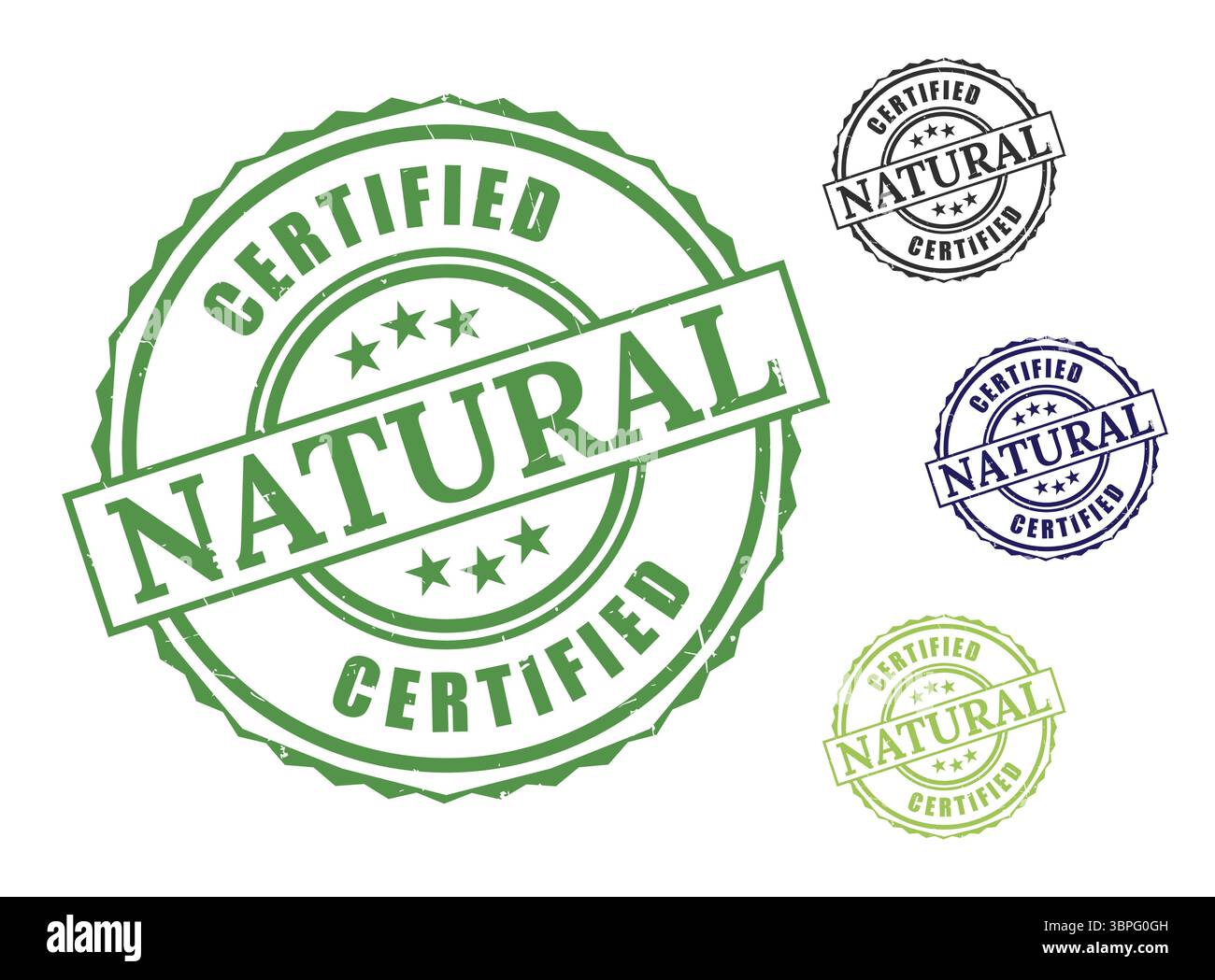 A Certified Eco Friendly Seals, Organic Product Stamp Vector Set Stock ...