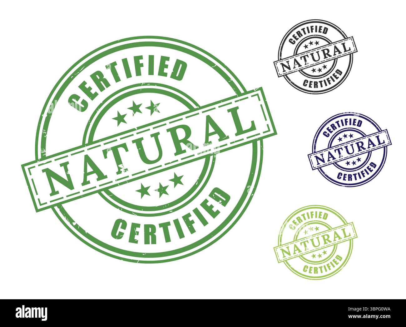 A Eco Organic Product Badges, Certified Natural Guarantee Vector Labels ...