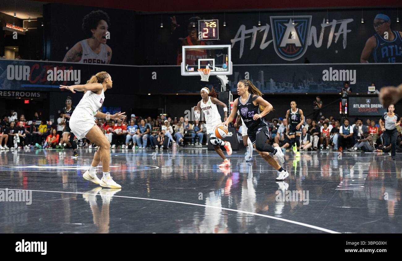 Verinica Burton #22 and the Golden State Valkyries take on the Atlanta ...