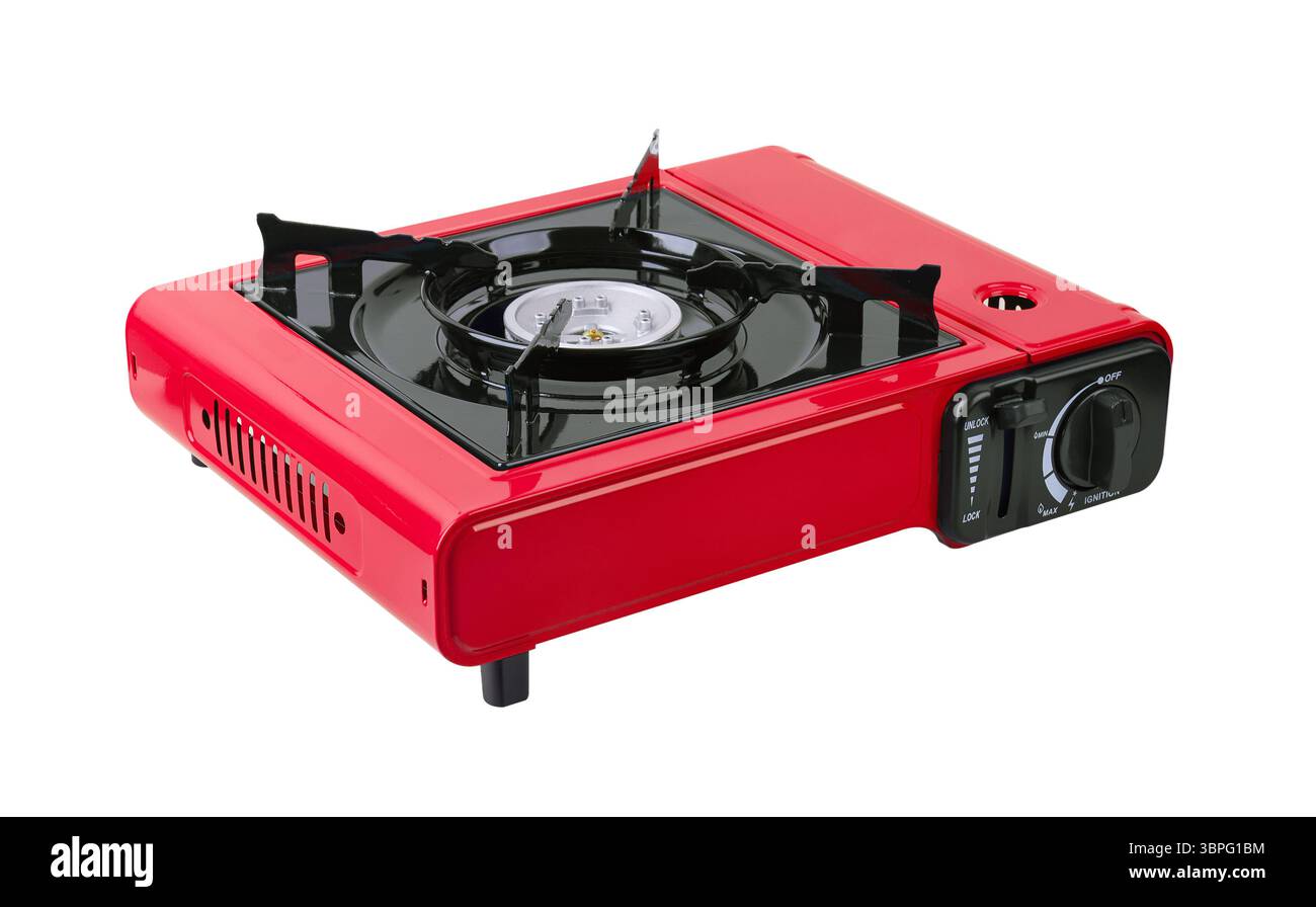 Burning gas fire cooker Cut Out Stock Images & Pictures - Alamy