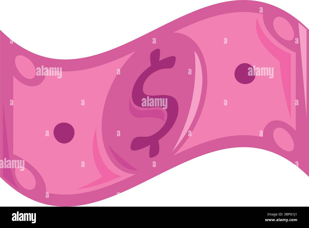 Pink flying money cash symbol currency finance movement Stock Vector ...