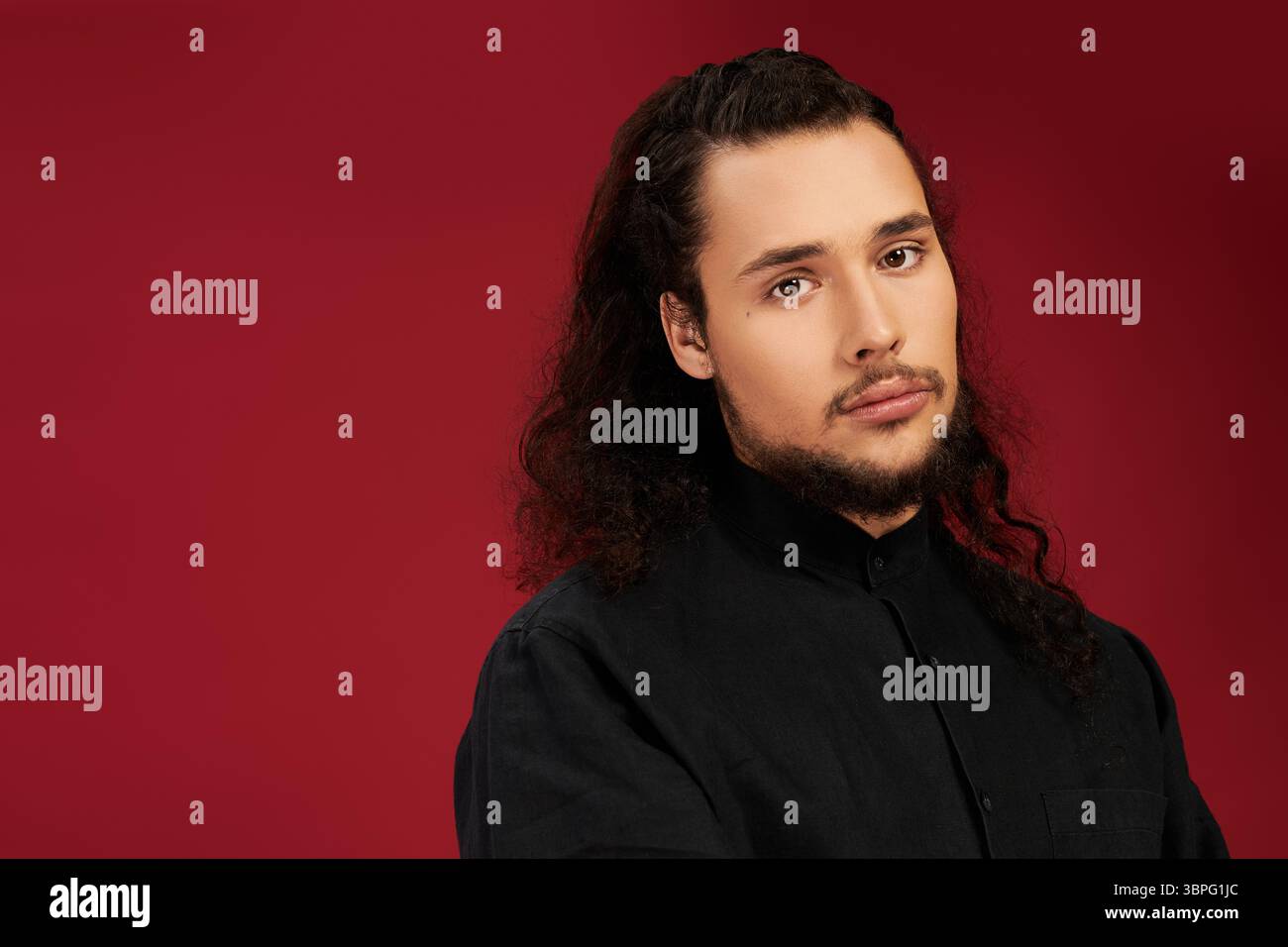 Man long red beard stands hi-res stock photography and images - Alamy