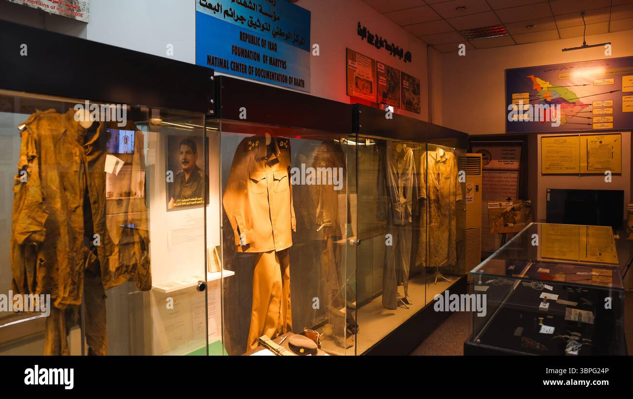 Visitors explore Hilla Museum in Iraq, engaging with displayed military ...