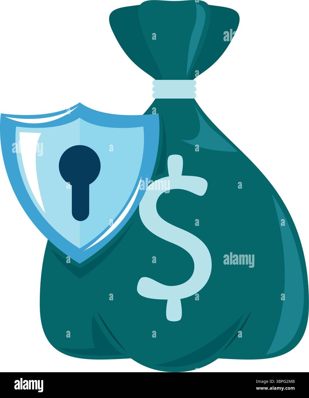 Money guaranteed shield icon protecting finance money savings bag Stock ...
