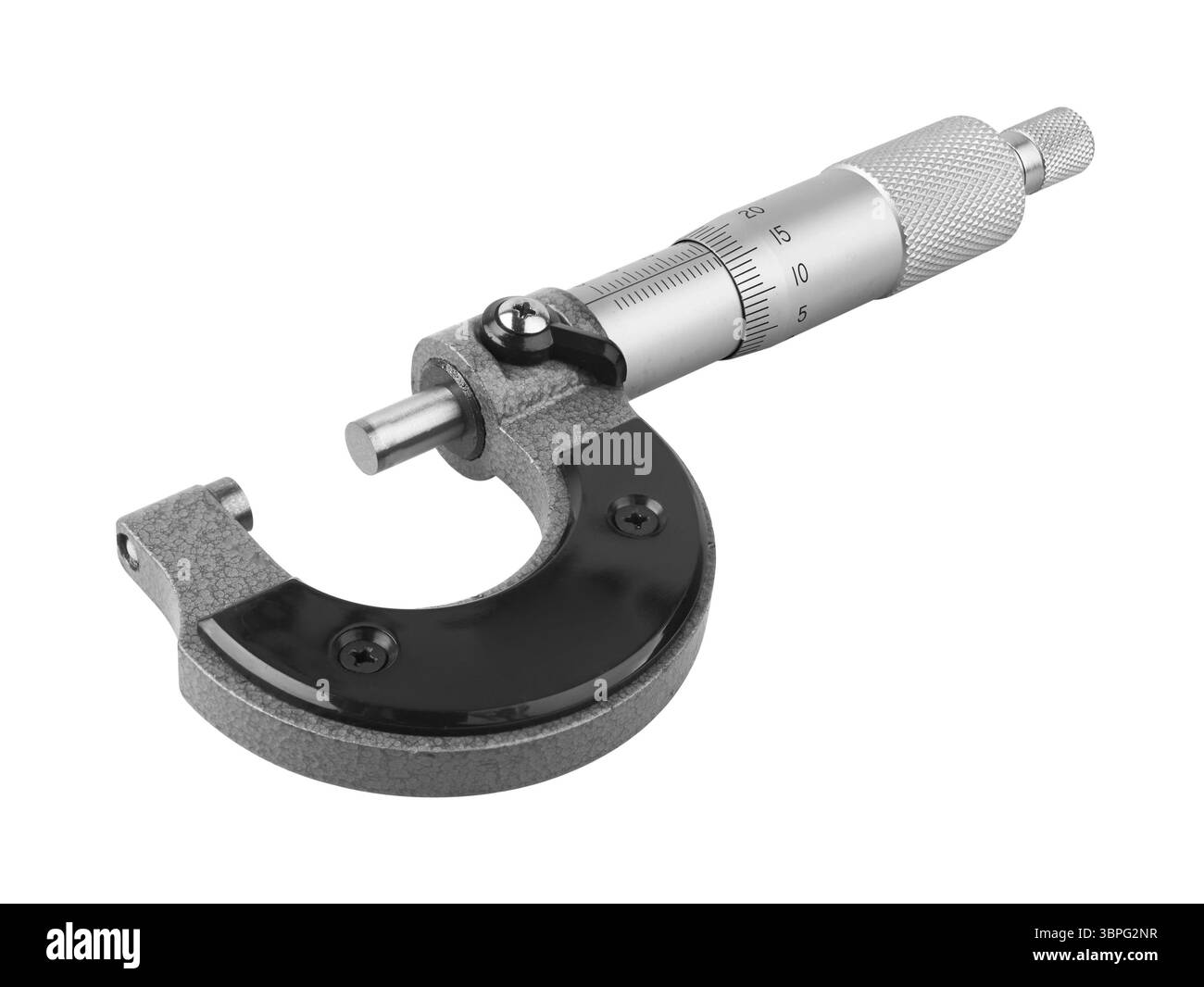 Measuring instrument micrometer isolated Black and White Stock Photos ...