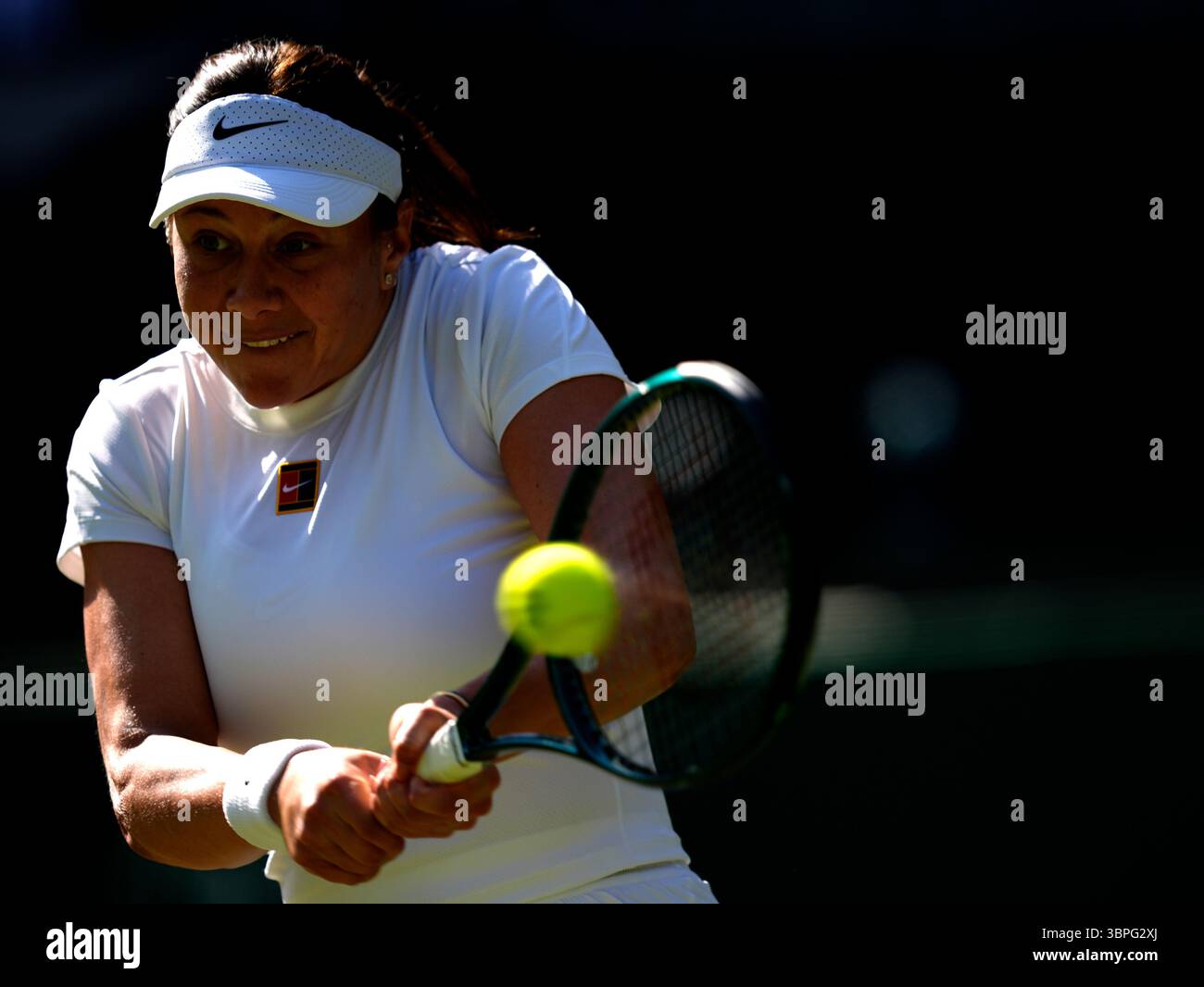 Amanda Anisimova during her Ladies' Singles match against Anastasia ...