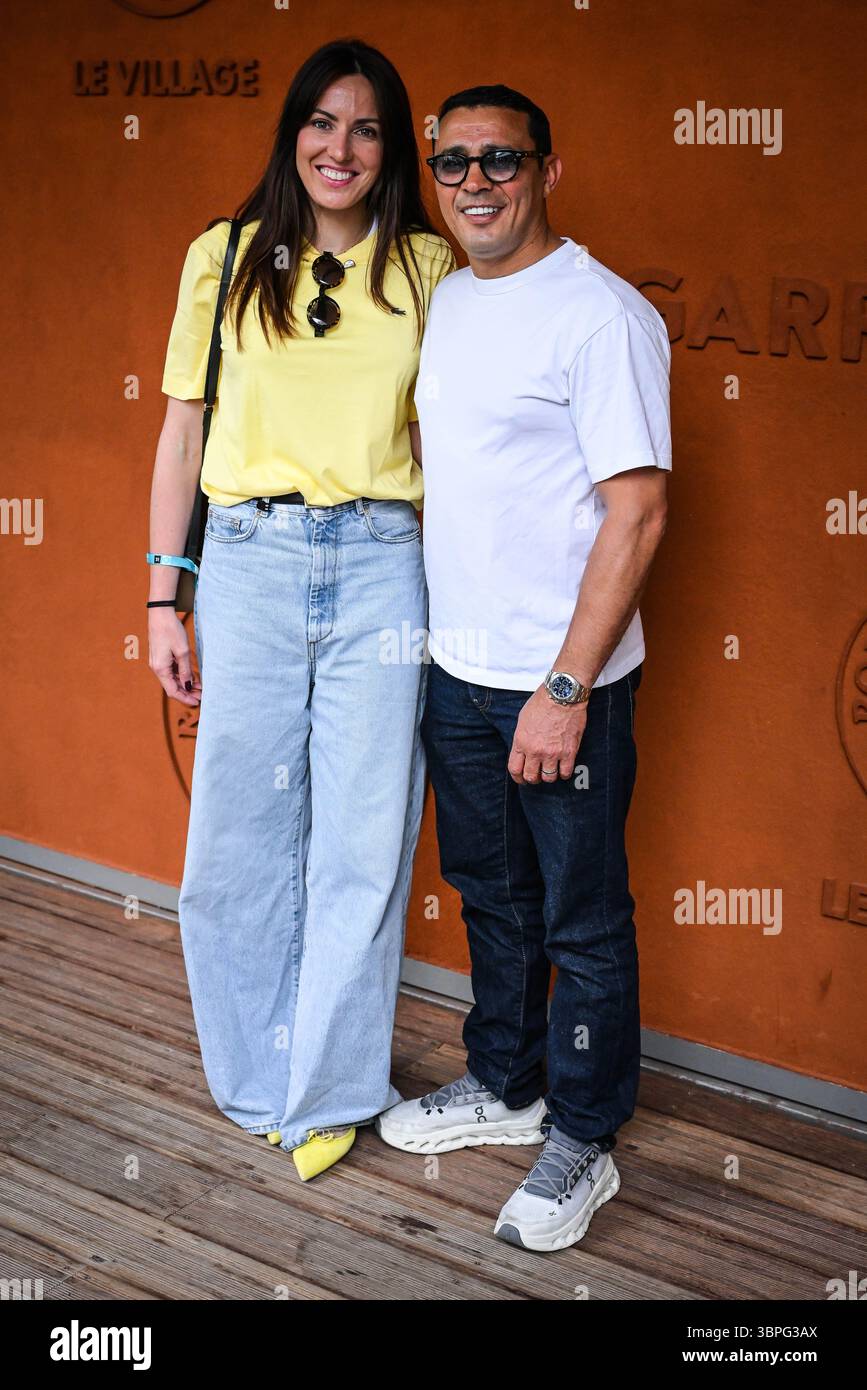Justine POUGET and Brahim ASLOUM during the seventh day of the Roland-Garros 2025, French Open ...