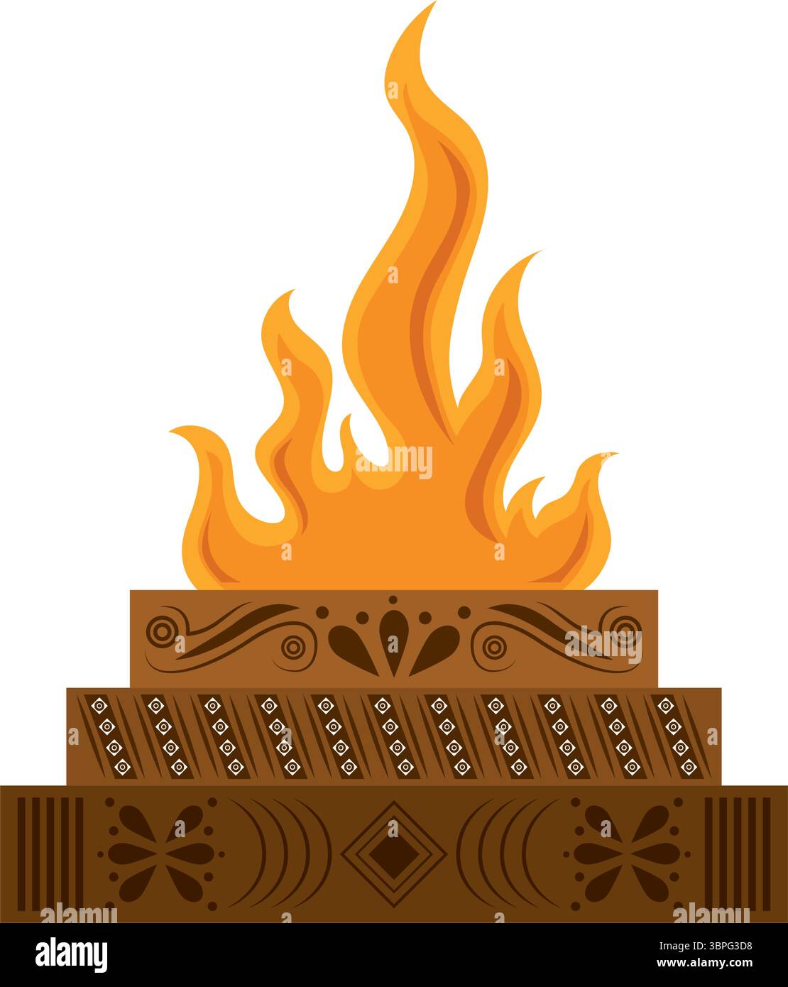 Sacred indian wedding fire altar used in hindu marriage ceremony Stock ...