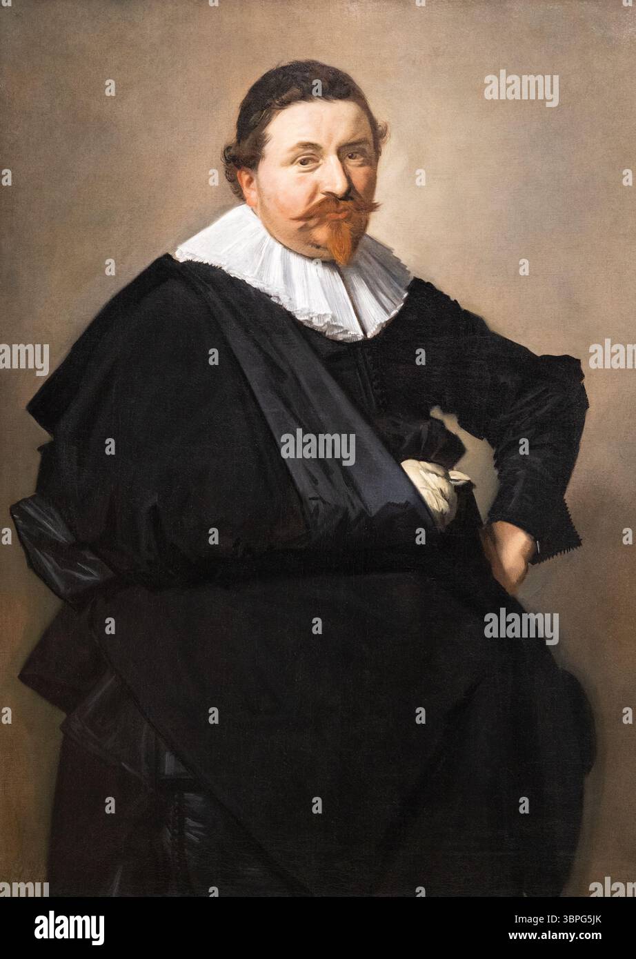 Frans Hals, "Portrait of Lucas De Clercq" 1635 painting. Dutch Golden ...
