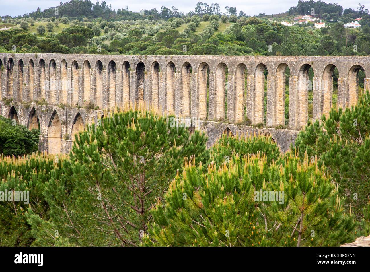 The 7 km-long Pegões Aqueduct built in the 16th century to supply water ...