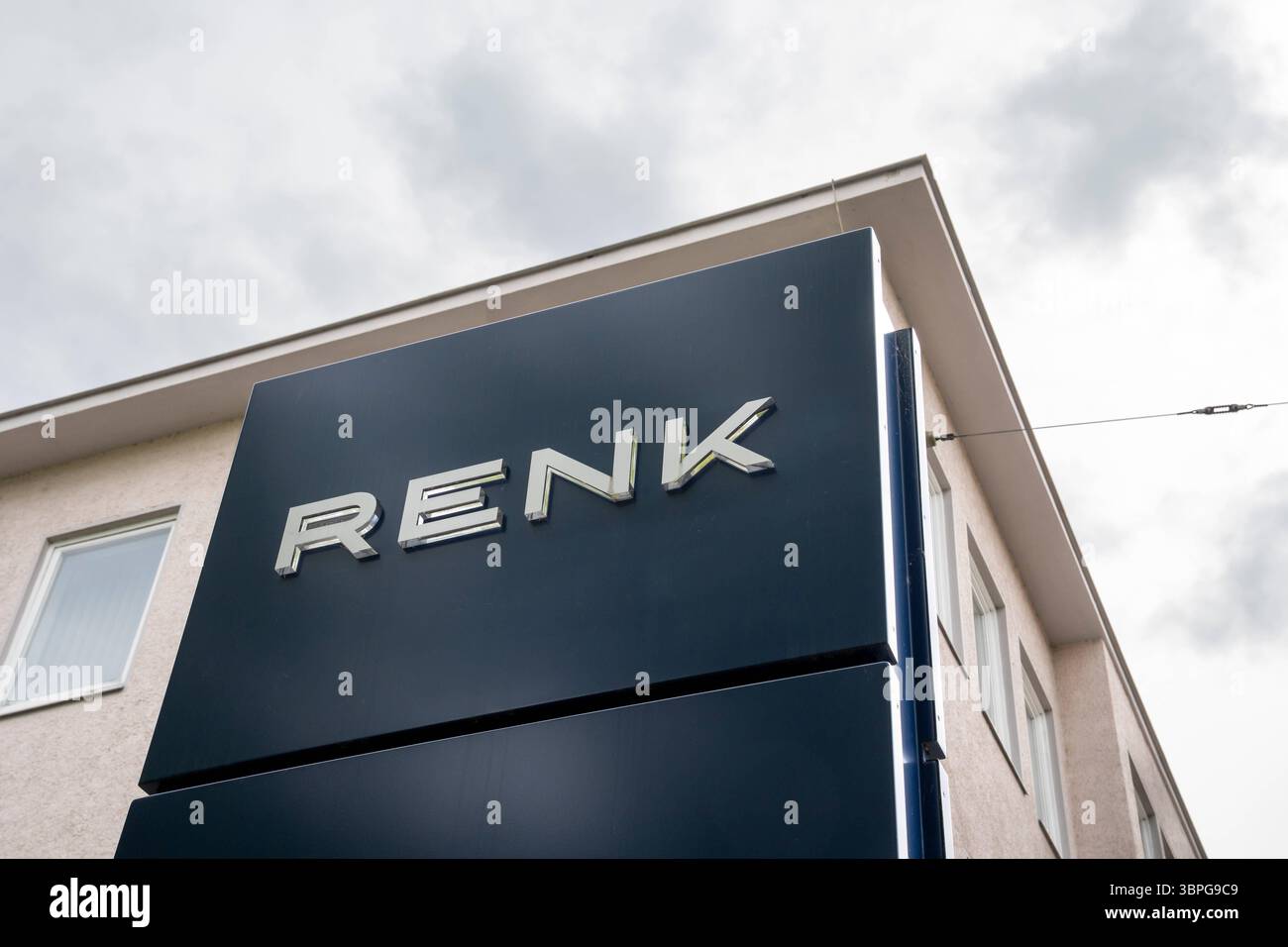 Augsburg, Bavaria, Germany - July 8, 2025: RENK Group AG logo lettering ...