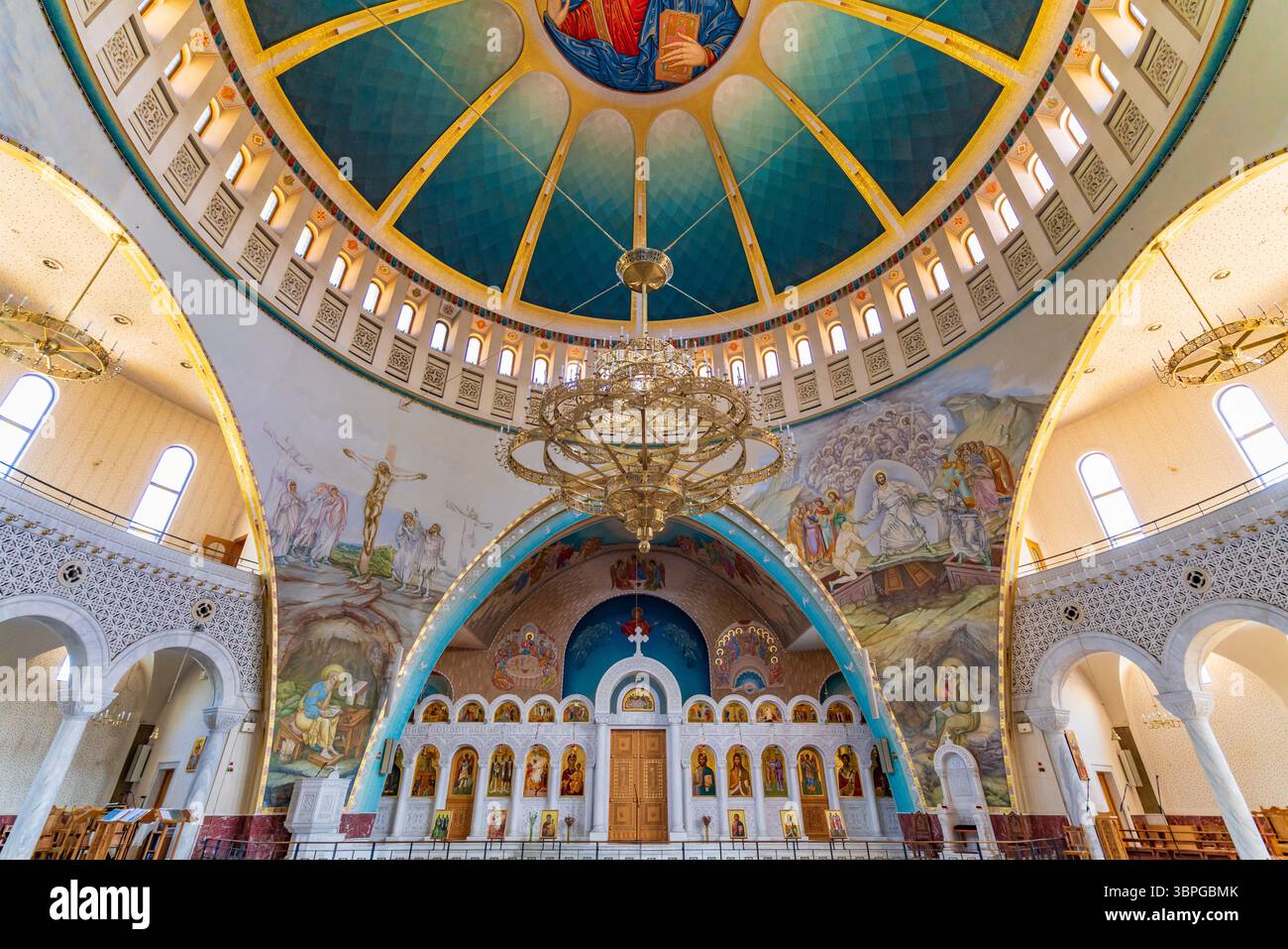 Interior of Resurrection of Christ Cathedral, an orthodox church in ...