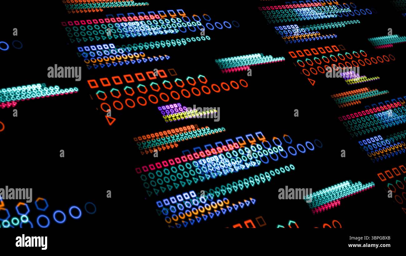 Animation Colorful Digital Data Visualization Hi-res Stock Photography 