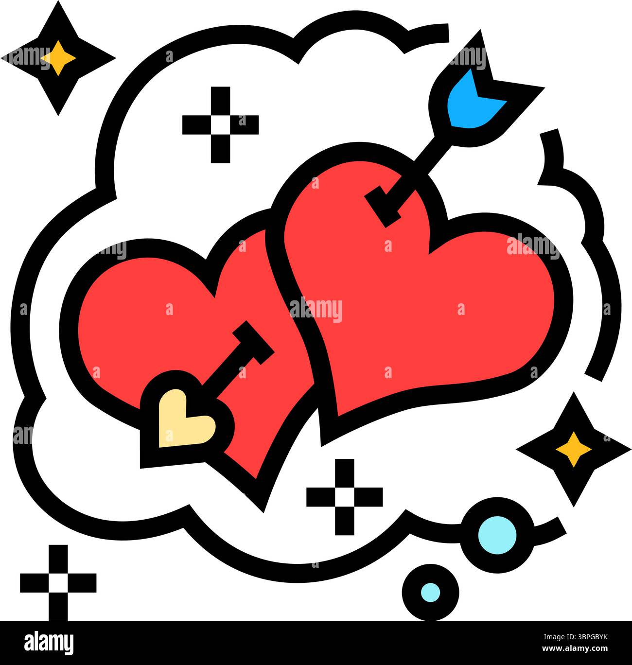 true love dream color icon vector illustration Stock Vector Image & Art ...
