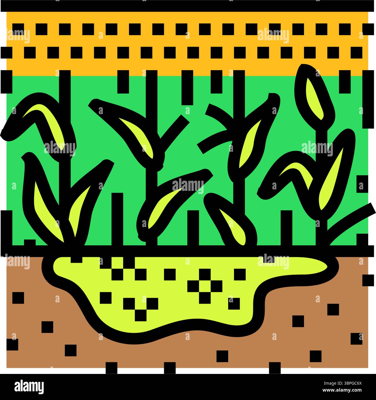 chemical residues soil color icon vector illustration Stock Vector ...